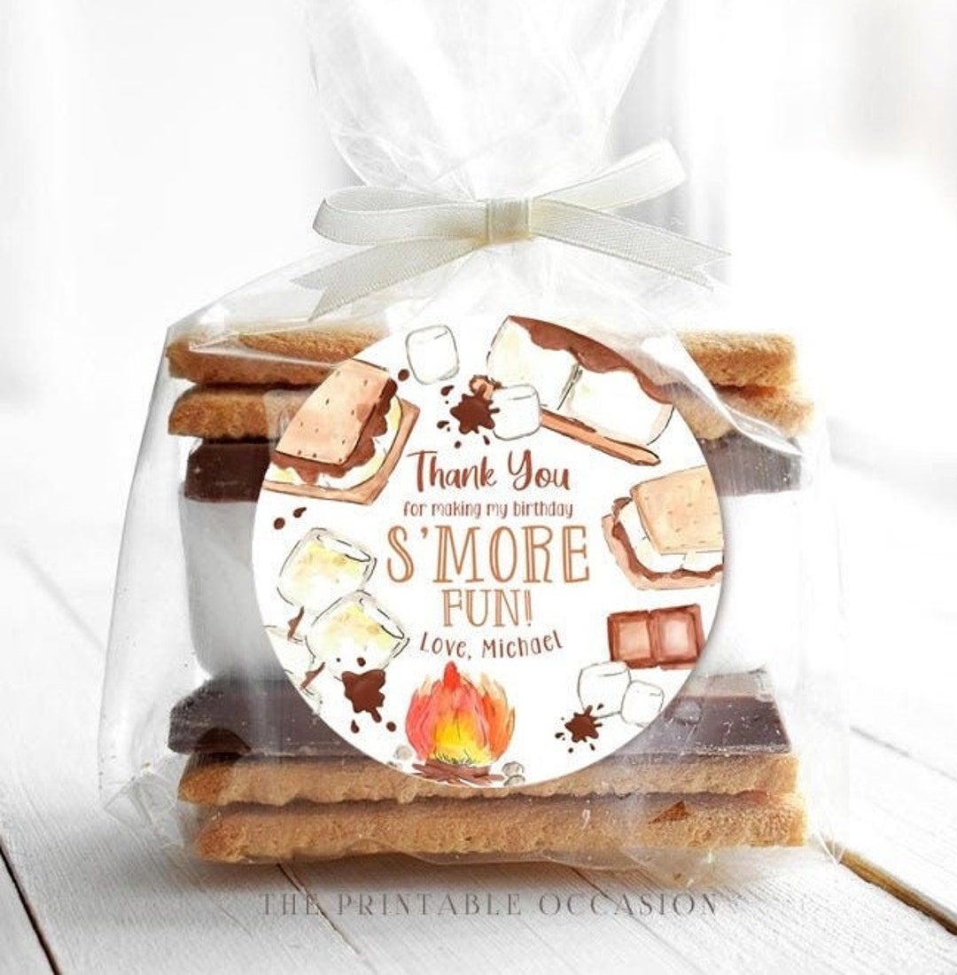 Editable Smores Birthday Thank You Tags Smore Favor Tags Smore Fun ...