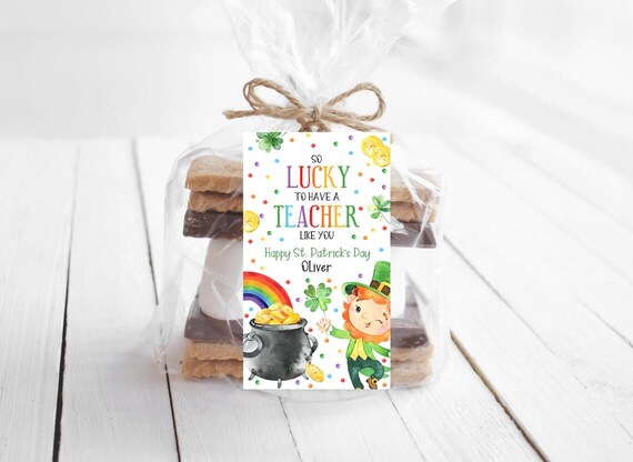 Editable So Happy To Have A Teacher Like You St. Patrick's Day Tag, St ...