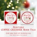 Christmas Coffee Creamer Bomb Tag Template, Printable Christmas Coffee ...