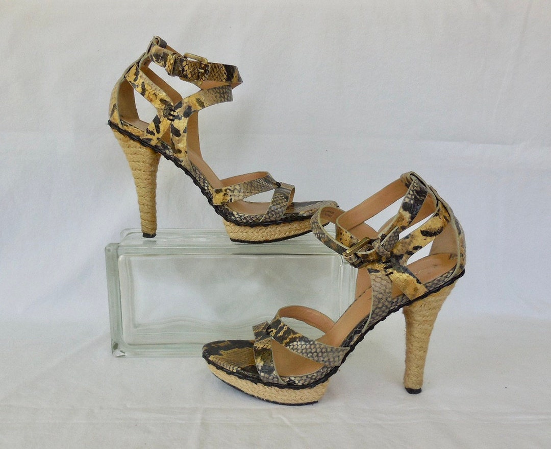 SNAKESKIN High Heel Sandals VIA SPIGA High Heel Stiletto Platforms ...