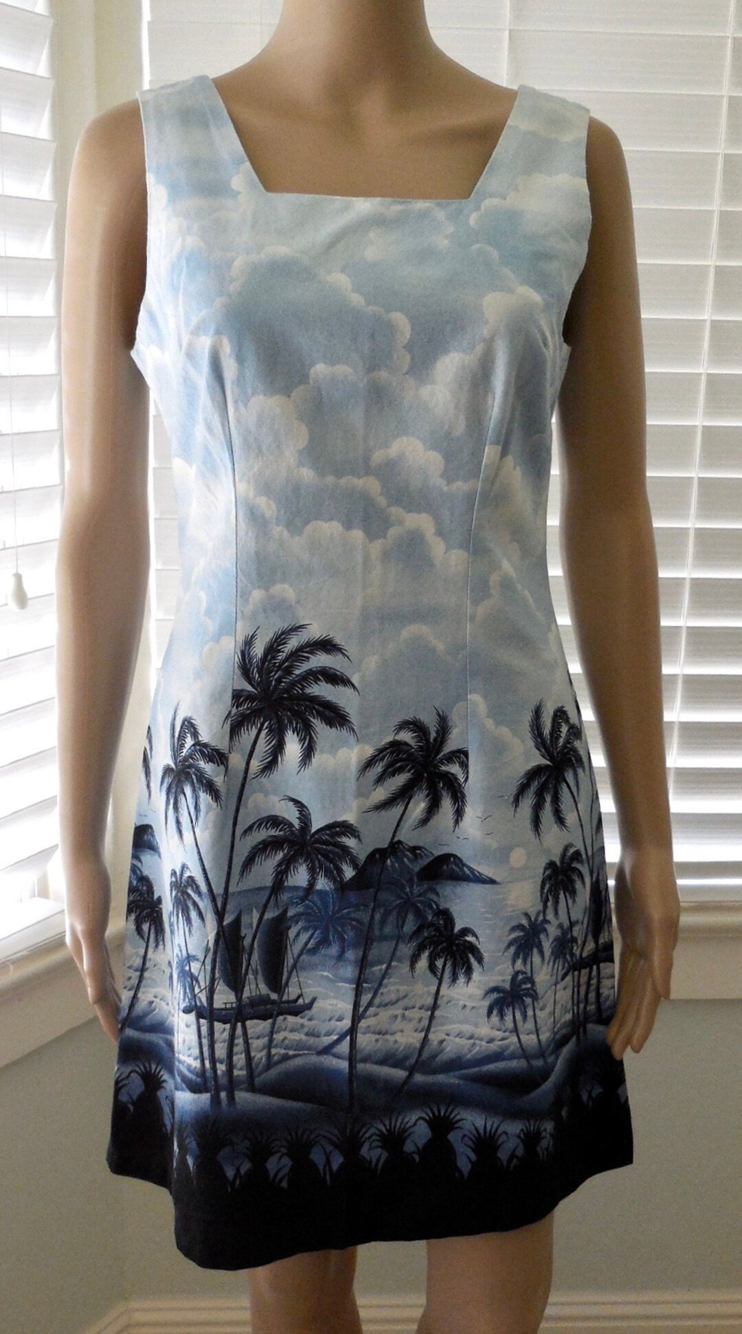 HAWAIIAN Mini Dress SHANNON MARIE Tropical Mini Dress Sleeveless ...