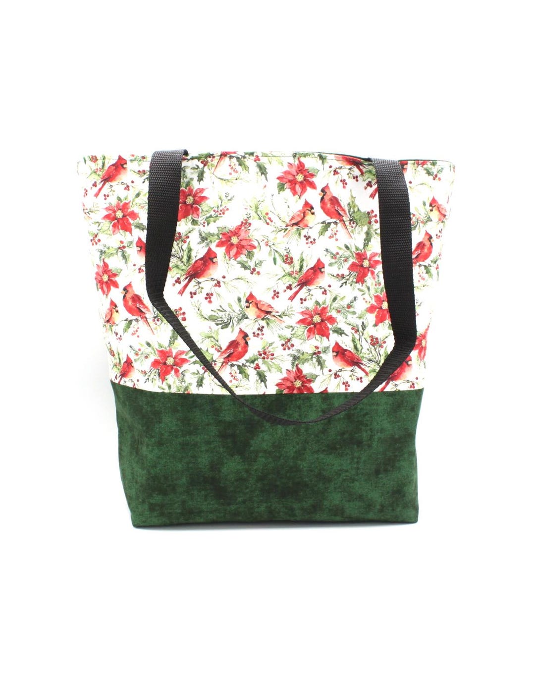 Reusable Holiday Grocery Bag/red Cardinal Tote Bag/cardinal Market Bag ...