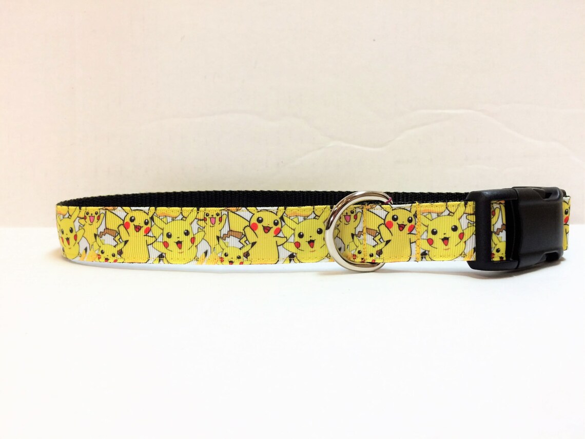 Pokemon dog collar Pikachu Collar Pikachu dog Collar | Etsy