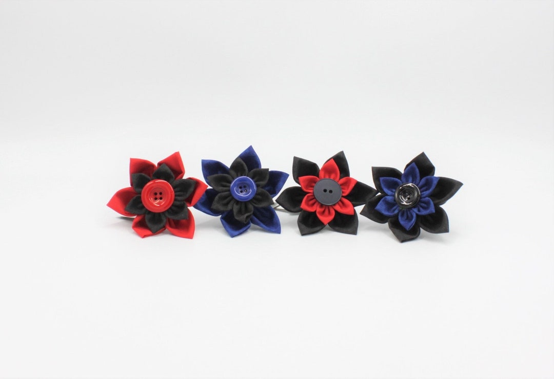 Thin Blue Line Collar Flower/thin Red Line Collar Flowers/collar ...