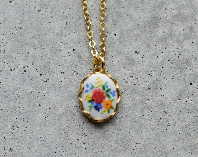 Gold Crystal Flower Necklace, Wedding Gold Crystal Necklace, Gold ...