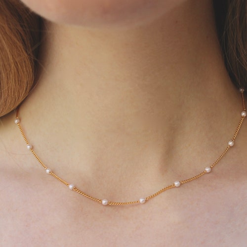 Gold Triangle Choker Necklace // Thin Choker Chain // Minimal - Etsy