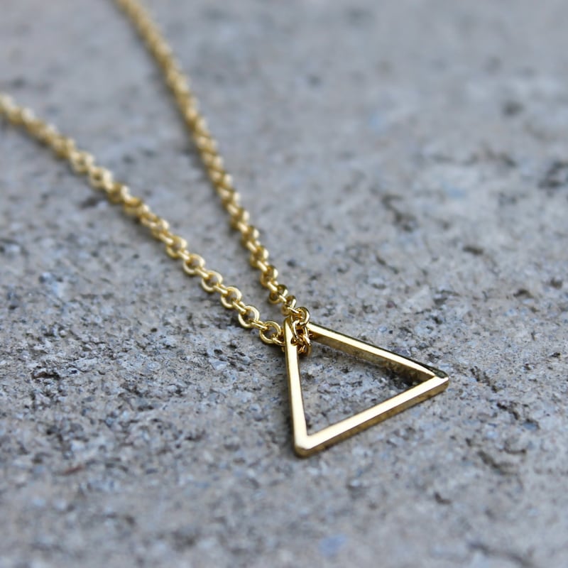 Triangle Necklace - Etsy