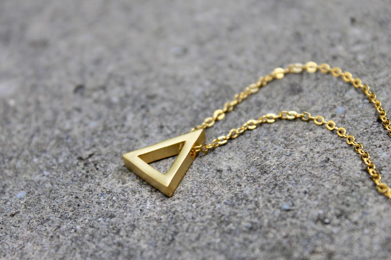 Mod Geometric Shapes // Gold Necklace // Minimal Necklace // | Etsy