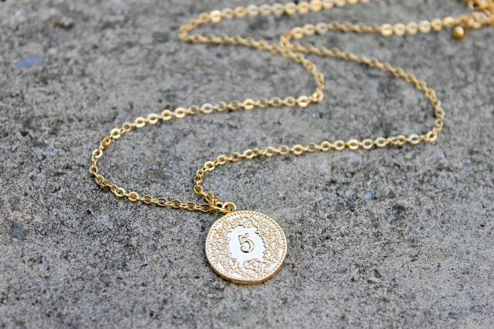 Gold Coin Necklaces for Layering // Coin Medallion // Minimal Necklace ...