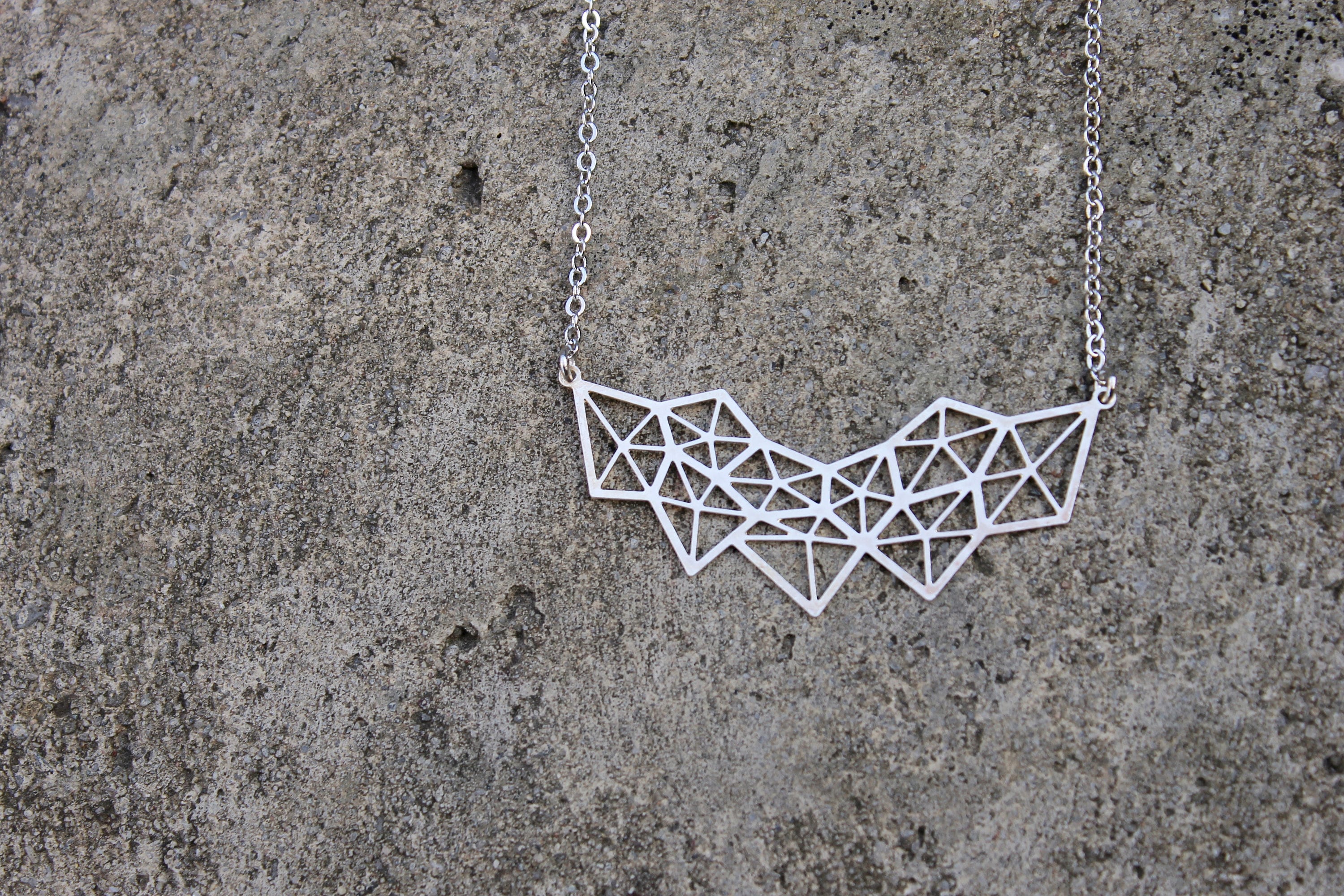 Geometric Shapes Necklace // Gold or Silver // Minimal | Etsy