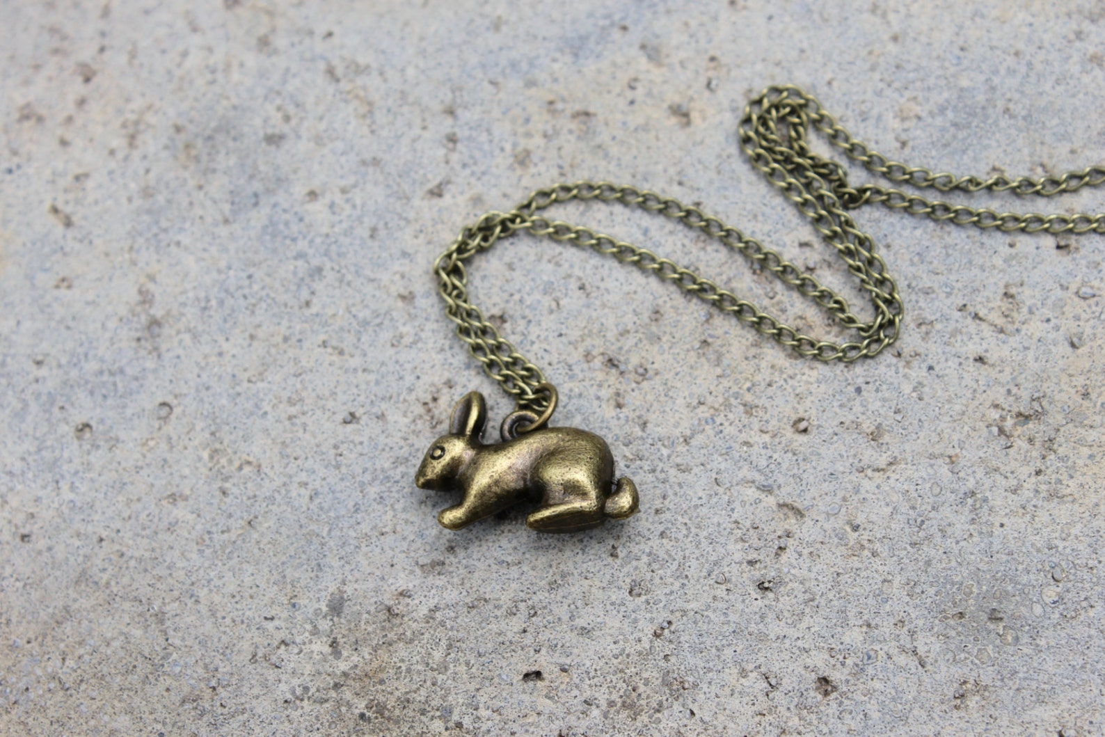 Rabbit Necklace // Bunny Necklace // Woodland Necklace // - Etsy