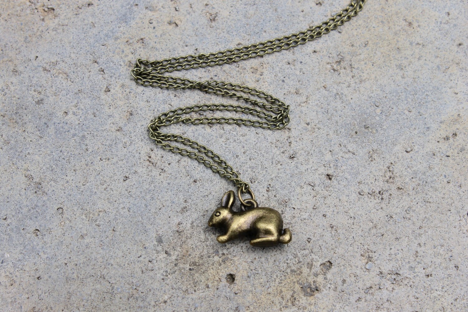 Rabbit Necklace // Bunny Necklace // Woodland Necklace // - Etsy