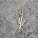 Cactus Necklace / Saguaro Cactus / 16K Gold / Minimal Necklace - Etsy
