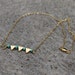 Triangle and Turquoise Stone Bar Necklace // 16K Gold // - Etsy