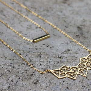 Geometric Shapes Necklace // Gold or Silver // Minimal Necklace ...