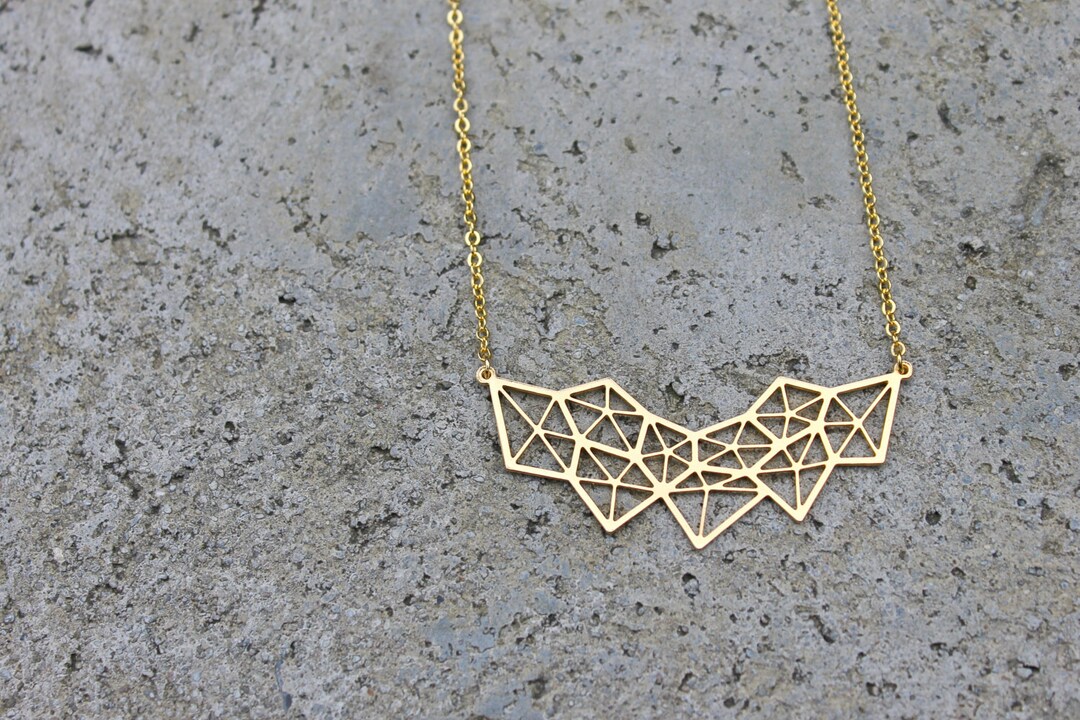 Geometric Shapes Necklace // Gold or Silver // Minimal Necklace ...