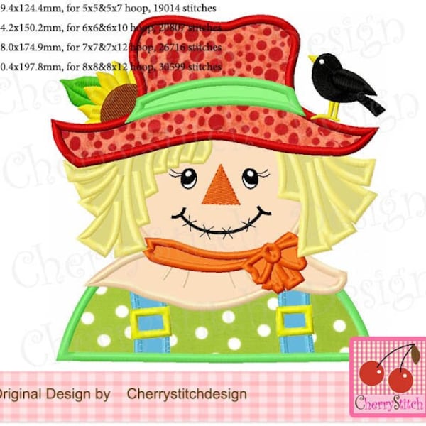 Scarecrow Embroidery - Etsy