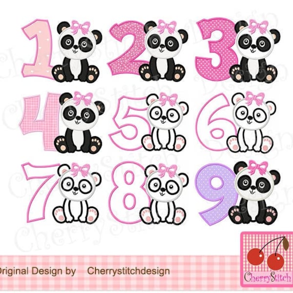 Panda Embroidery - Etsy