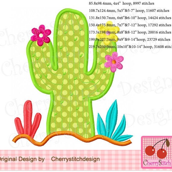 Cactus Applique - Etsy