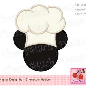 Chef Hat Embroidery, Chef Hat Mickey, Chef Hat Mouse Ears Machine ...