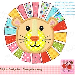 Lion Face Baby Animal Embroidery Applique - Etsy
