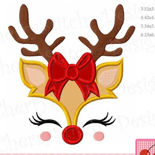 Reindeer Numbers 0-9 Christmas Machine Embroidery Applique - Etsy