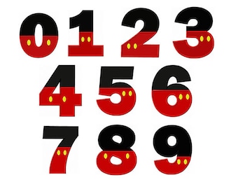 Curly numbers 0-9Plain Numbers 0 through 9Birthday Numbers | Etsy