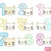 Cat Face Numbers Set, Kitty Cat Nubmers 1-9 Machine Embroidery ...