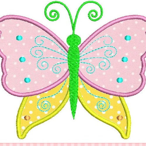Spring Butterfly Applique Machine Embroidery Design NO:0024 - Etsy