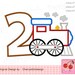 Train Number 2 Birthday nubmer 2 Transportation Machine | Etsy
