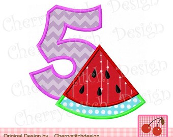 Watermelon number | Etsy