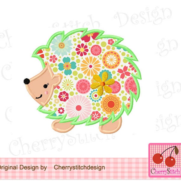 Hedgehog Applique - Etsy