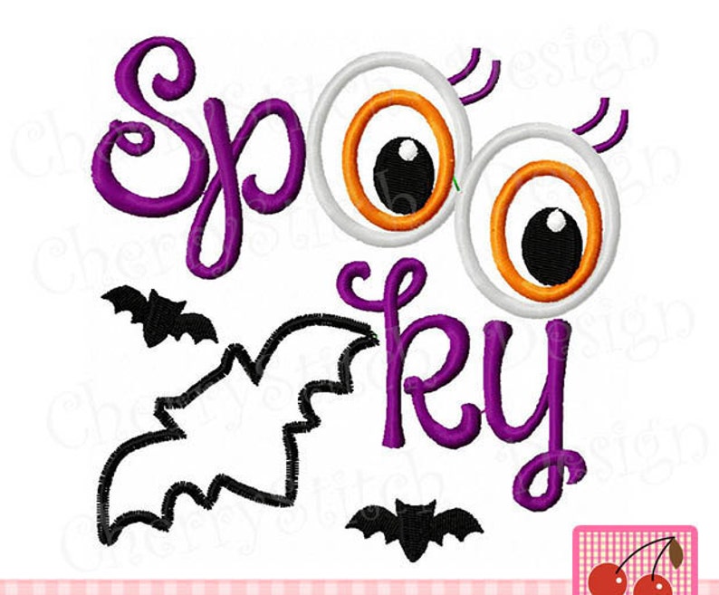 Halloween Spooky Machine Embroidery Applique Designe HL0066 - Etsy