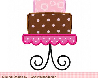 Birthday Cake Applique | Etsy