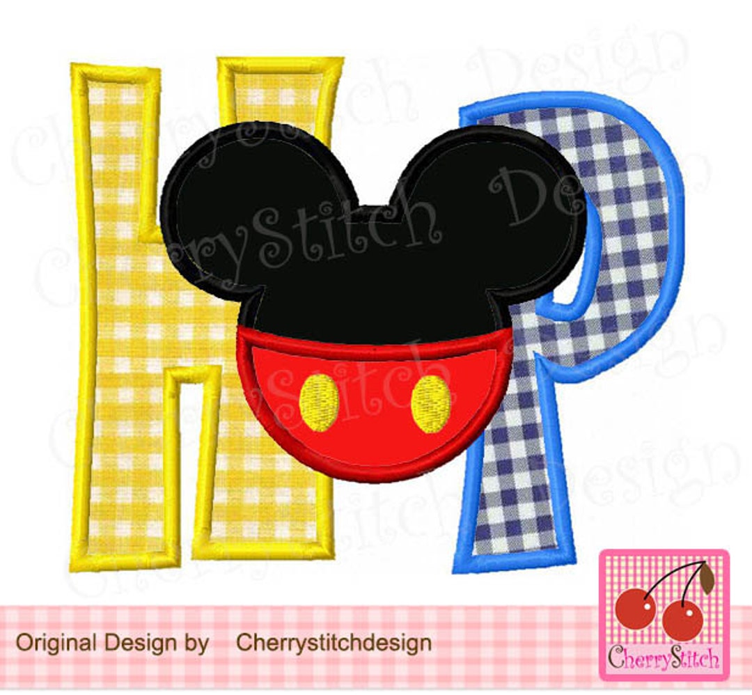 HOP Mickey HOP Easter Machine Embroidery Applique Eas10-4x4 5x5 6x6 ...