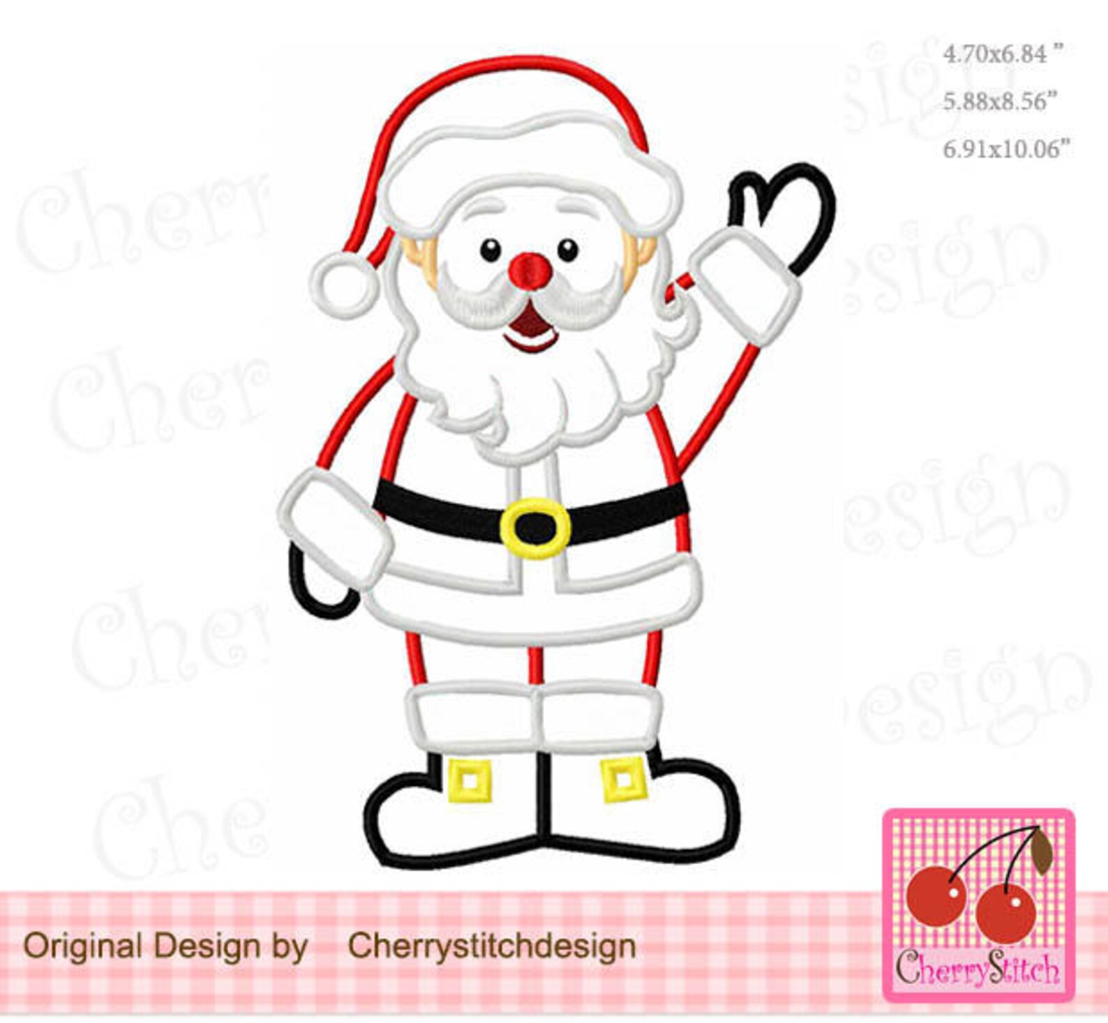 Christmas Santa Claus Machine Embroidery applique CH0150 for | Etsy