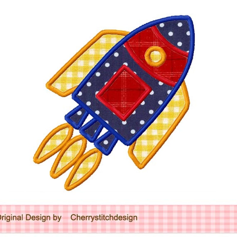 Rocket Applique - Etsy