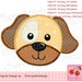Dog Face Machine Embroidery Applique Design - Etsy