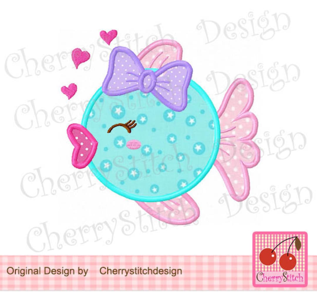Embroidery Fish Sea Animal Machine Embroidery Applique for Gilrs - Etsy