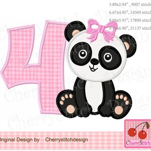 Panda Numbers 1 Through 9 Bundle Machine Embroidery Applique ND88 - Etsy