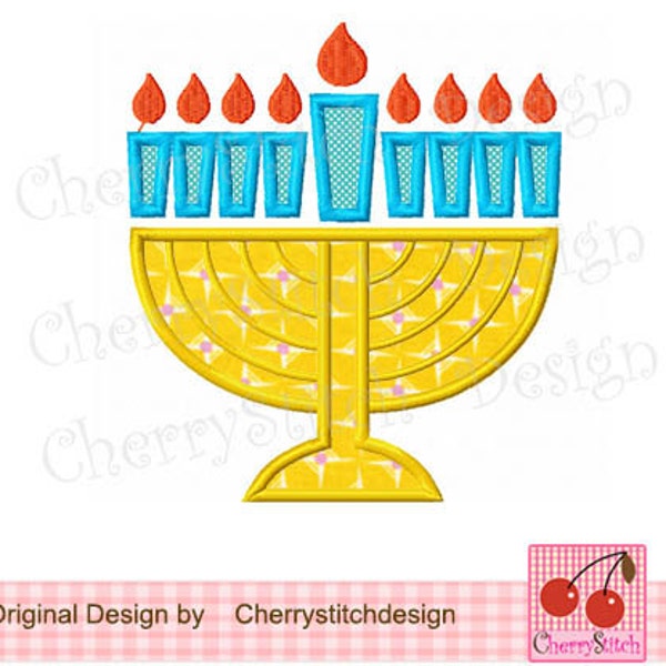 Menorah Applique - Etsy