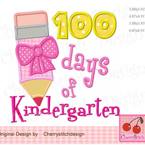 Kindergarten Survived 100 Days of ME Embroidery Design 5X7 - Etsy