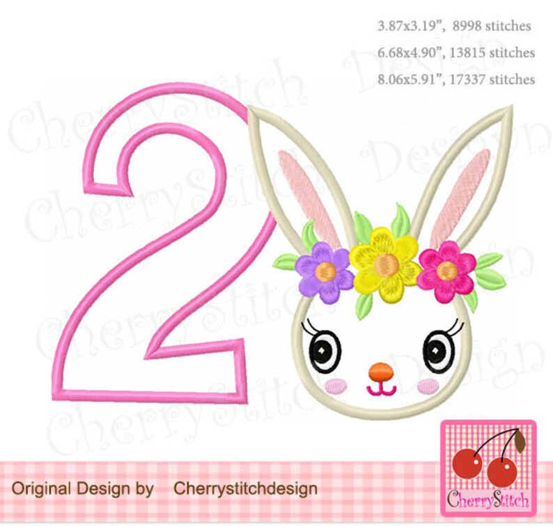 Easter Bunny Face Bunny Number 2 Birthday Number 2 Rabbit - Etsy