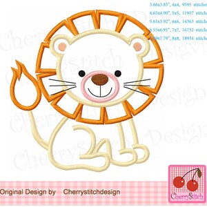Little Cute Lion Machine Embroidery Applique Design AN0482 - Etsy