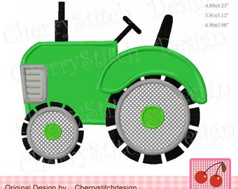 Tractor With Putt-putt Word Bubble Applique Embroidery Design - Etsy