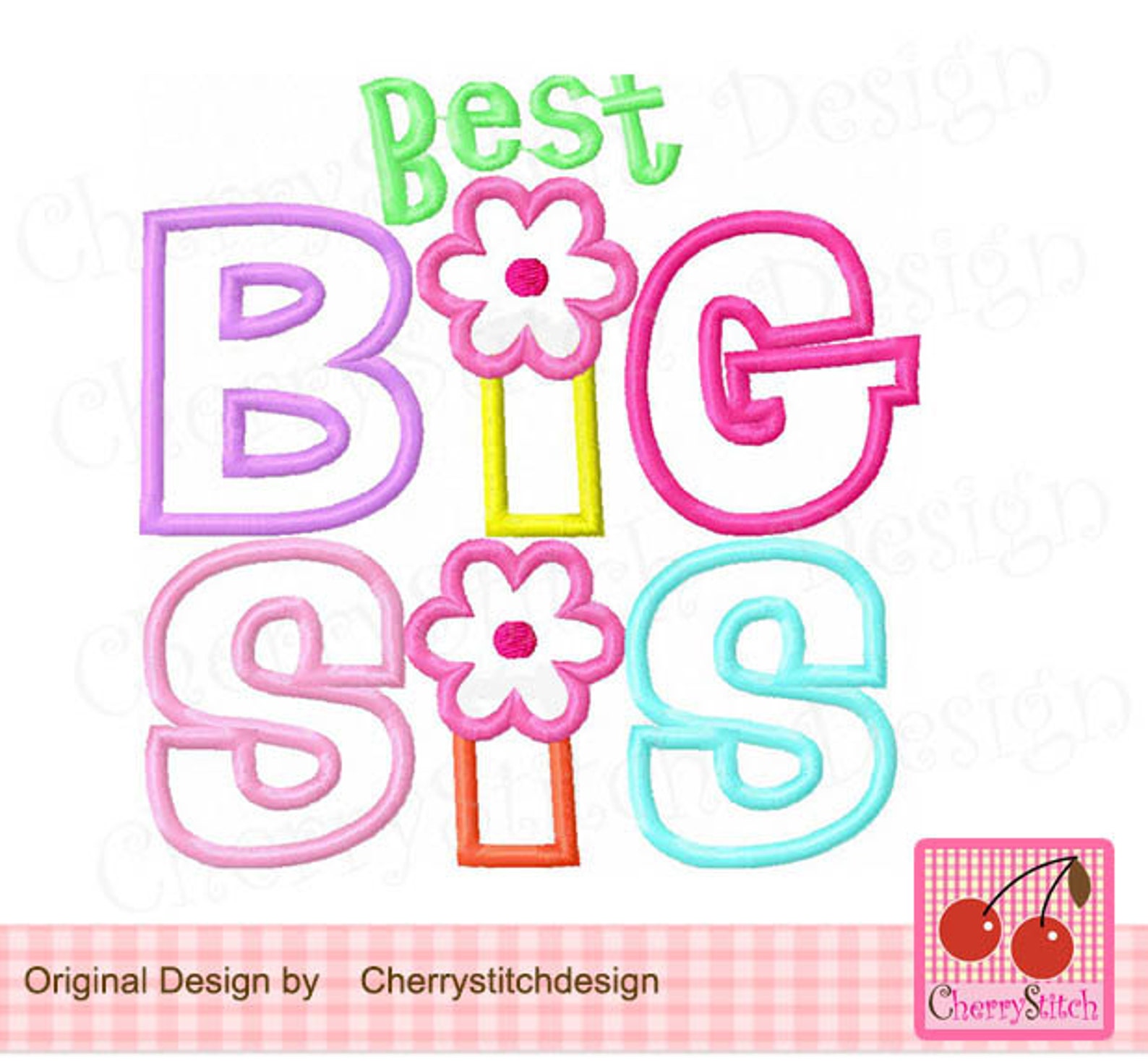 Best BIG SIS Machine Embroidery Applique Design 4x4 5x5 - Etsy