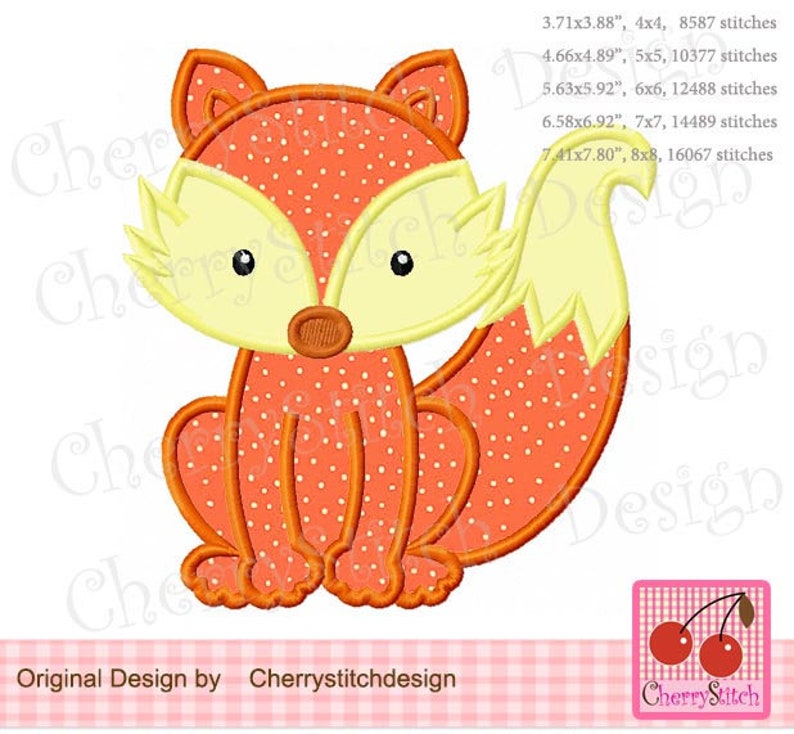 Fox Baby Fox for Kids Machine Embroidery Applique Design | Etsy
