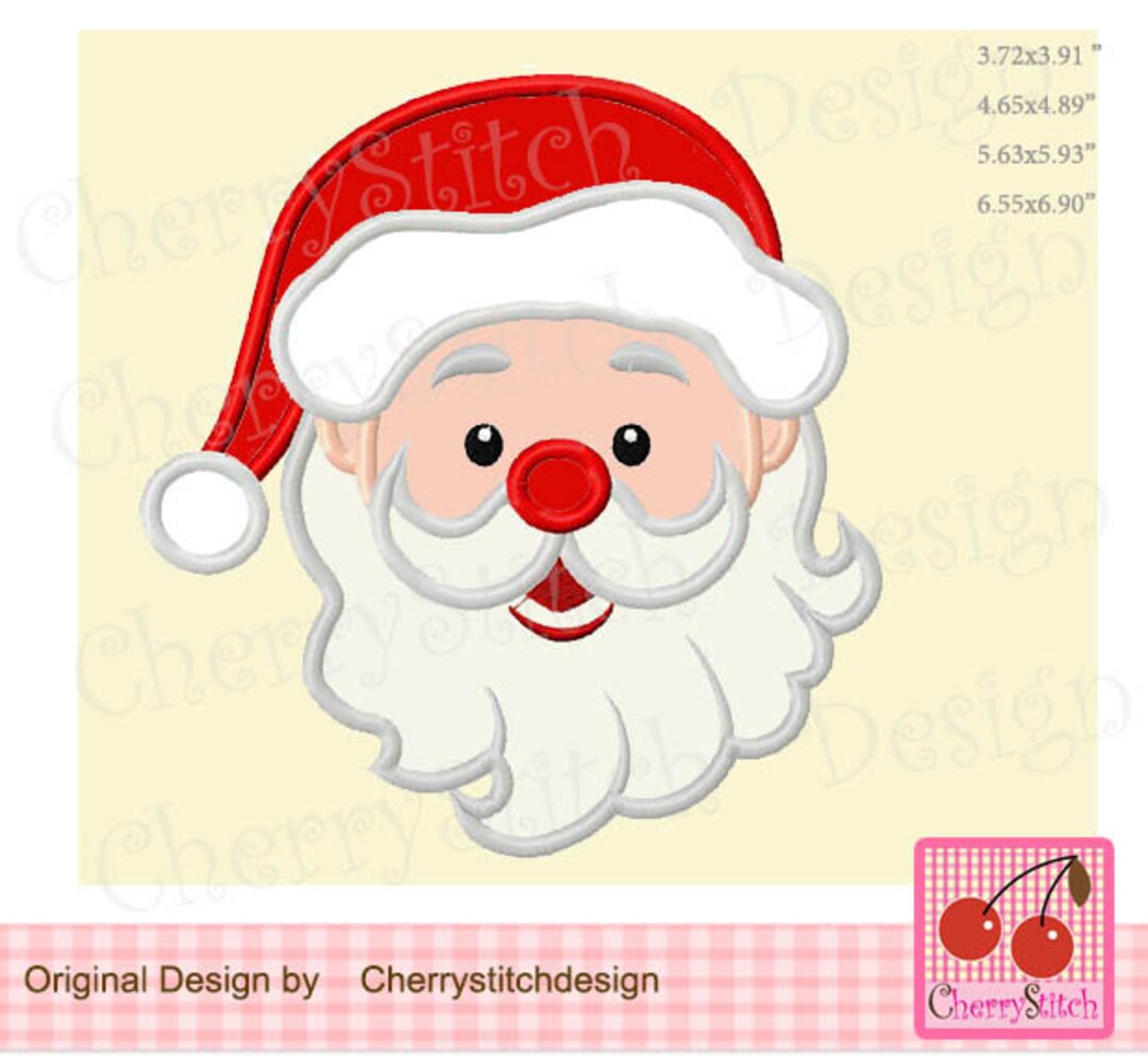 Christmas Santa Claus Machine Embroidery Applique CH0147 - Etsy