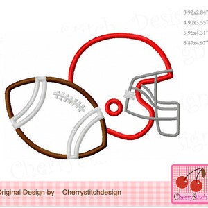 Football and Helmet Back to School Embroidery Sports School Machine ...
