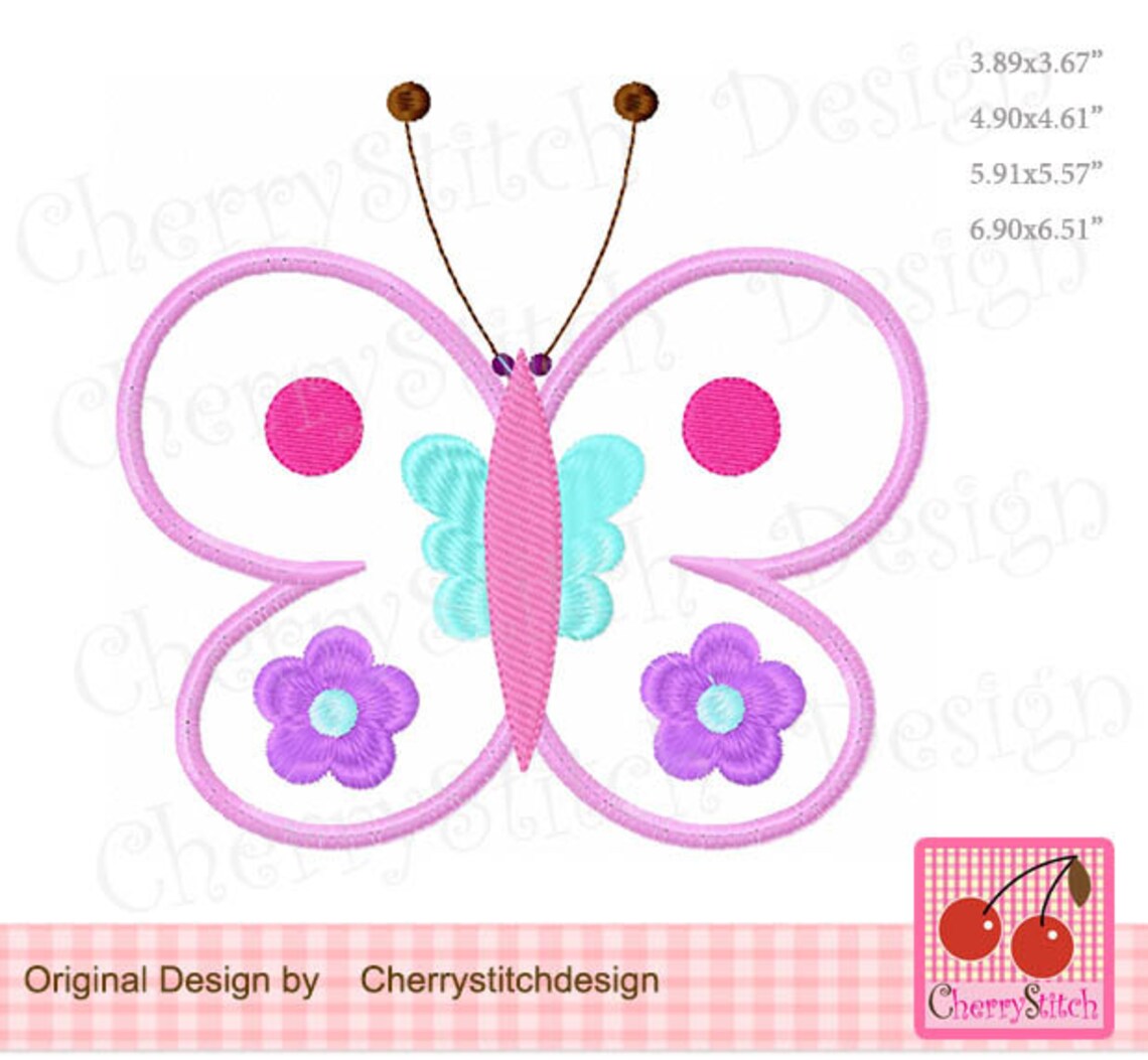 Butterfly Machine Embroidery Design SUM55 4x4 | Etsy